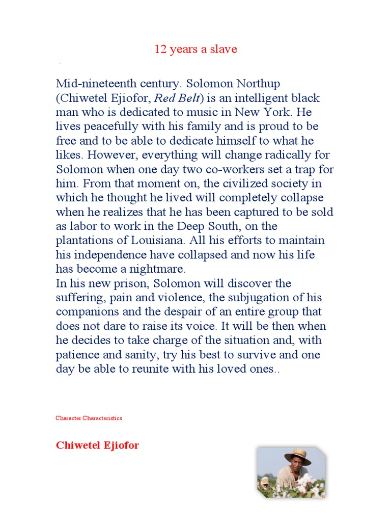12 Years A Slave | PDF | Slavery