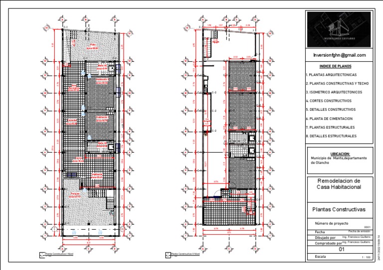 01 Plantas Constructivas | PDF