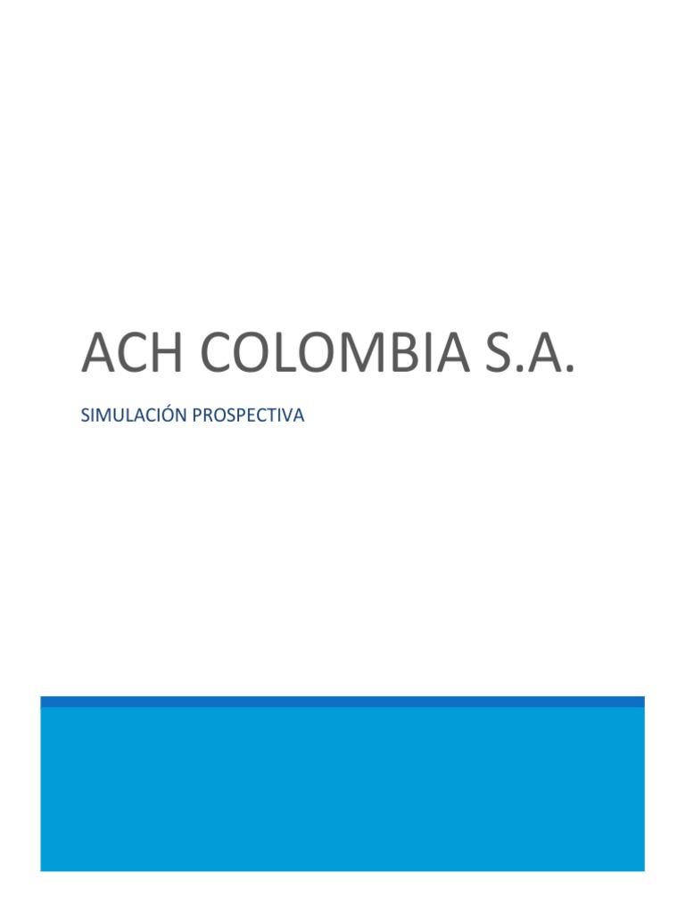 Formato Proyecto - Ach Colombia S.A. | PDF | Bancos | Business
