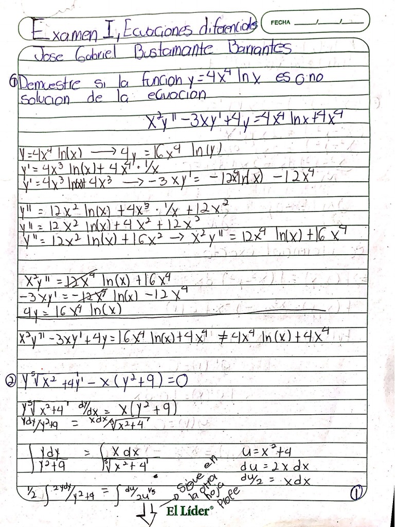 Examen 1 Jose Gabriel Bustamante Barrantes | PDF