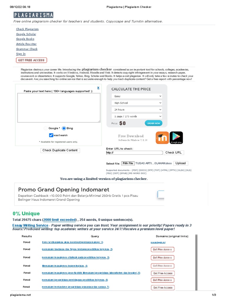 Plagiarisma - Plagiarism Checker | PDF | Plagiarism | Turnitin