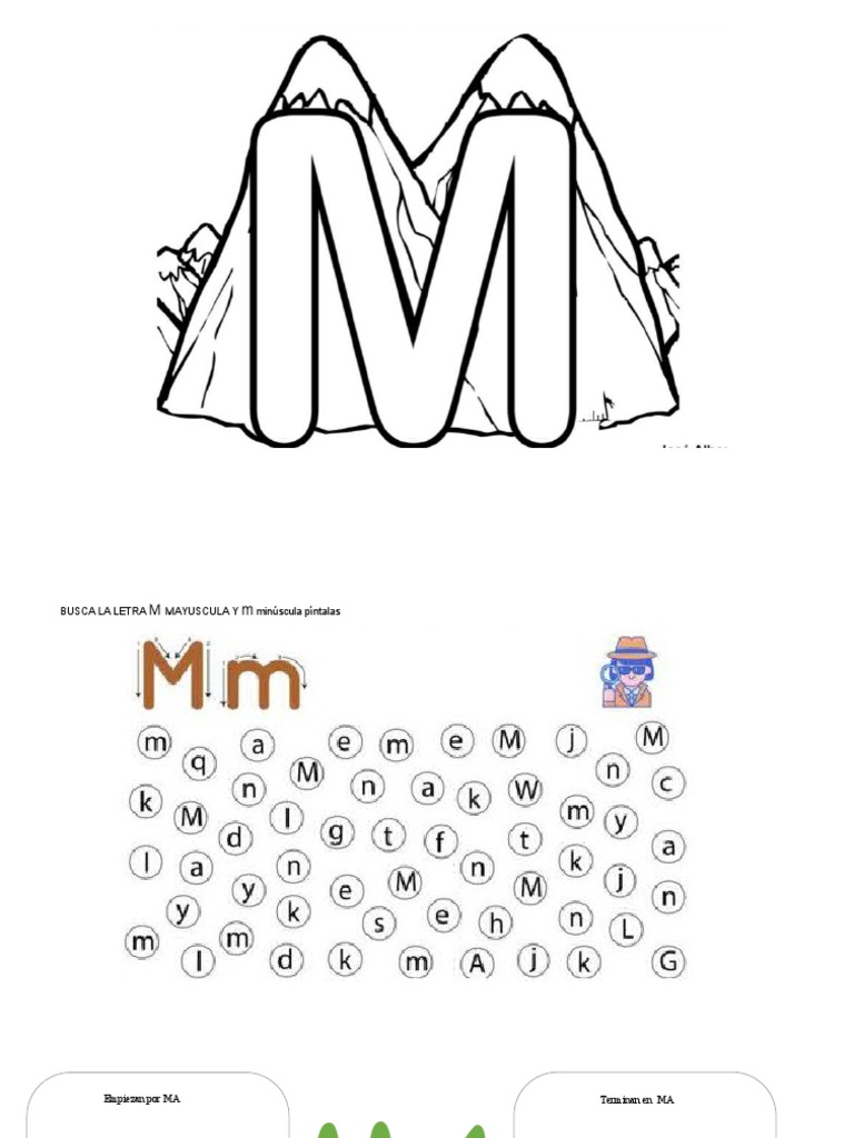 Actividades con la letra M | PDF | Lingüística | Ortografía