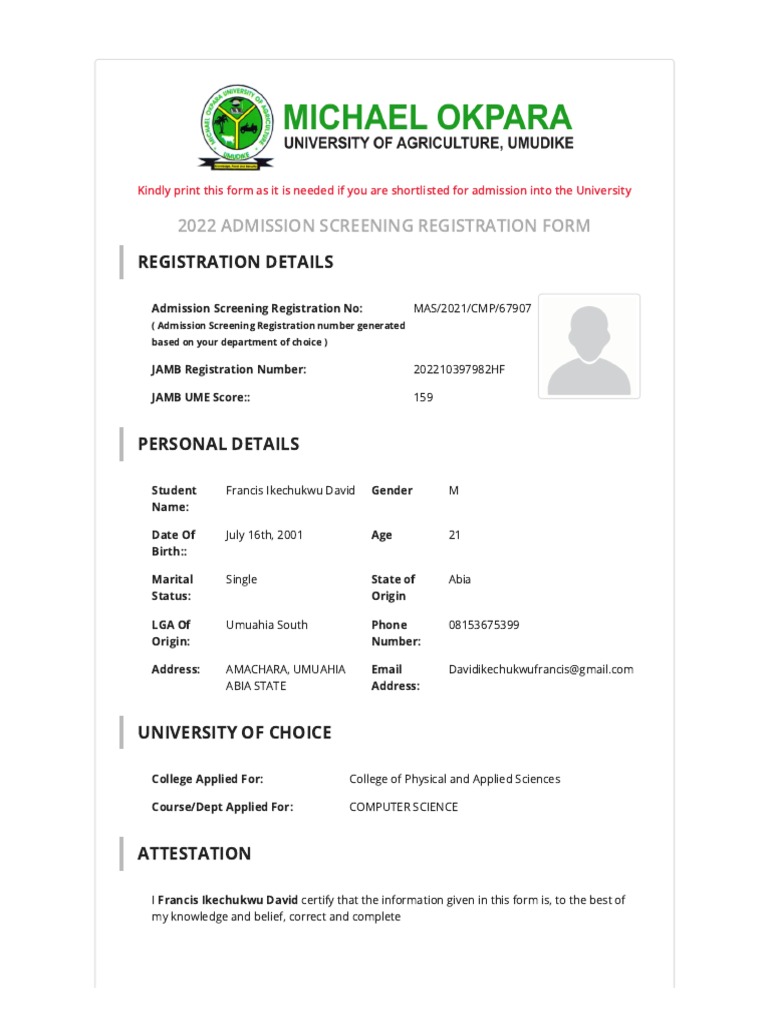 Michael Okpara University of Agriculture, Umudike | PDF