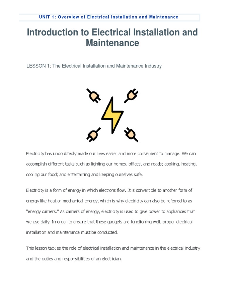 Module 1 of EIM NC II UNIT 1 | PDF | Occupational Safety And Health | Electrical Wiring
