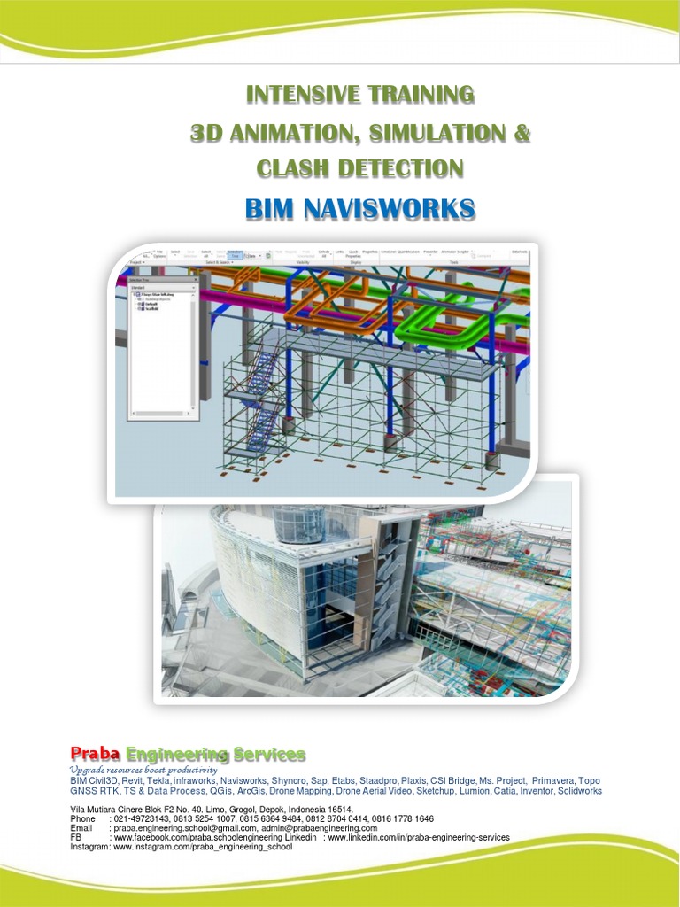 2022 - BIM5D Navisworks, BROSUR - Dan Materi Training | PDF