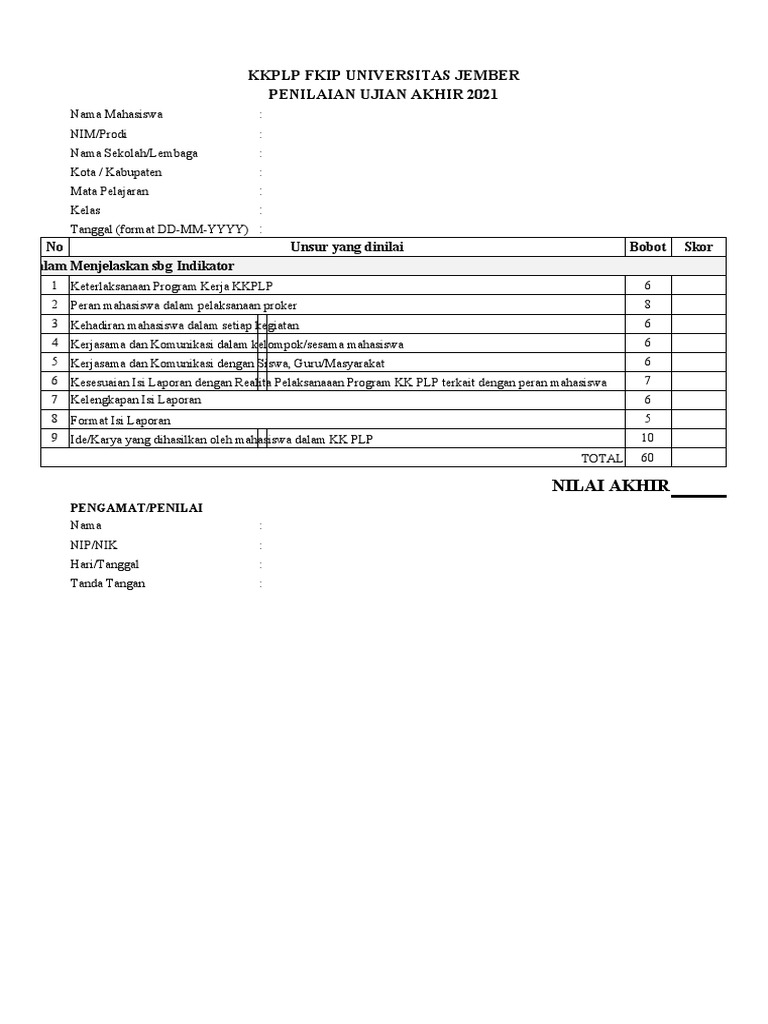 Dosen Penguji - Penilaian | PDF | Karier & Perkembangan