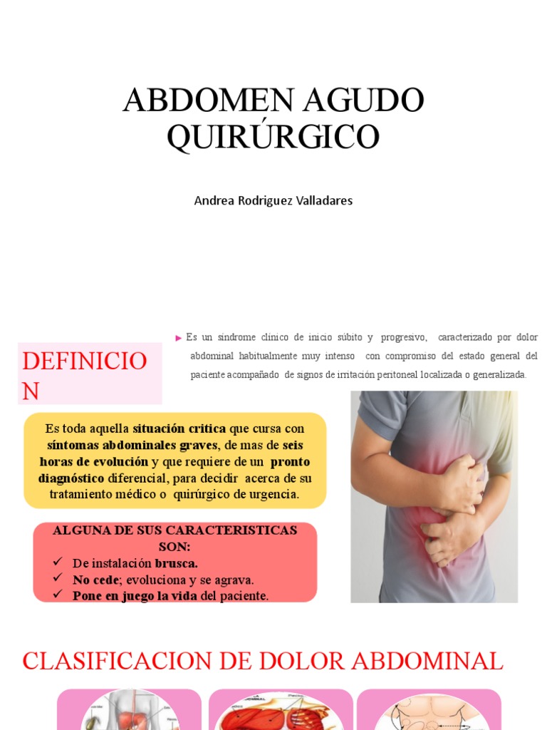Abdomen Agudo Quirúrgico | PDF | Abdomen | Especialidades Medicas
