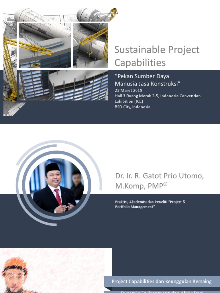 Sustainable Project Capabilities - Pekan SDM Jasa Konstruksi (Oleh Dr ...