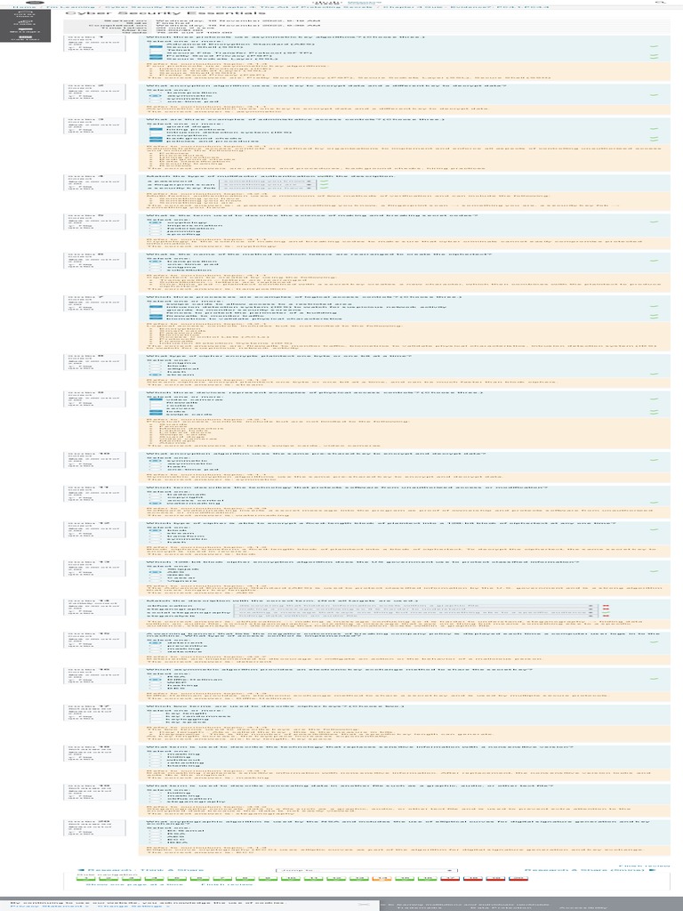 Chapter 4 Quiz - Evidence7 PC4.1-PC4.4 Attempt Review | PDF | Encryption | Cryptography