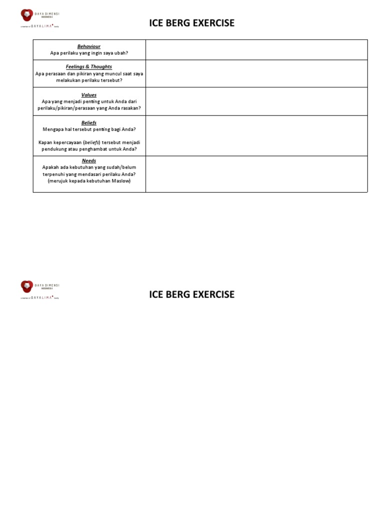Iceberg Exercise - ID V 02 | PDF