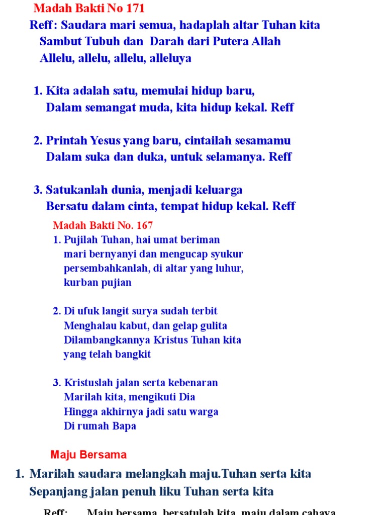 Teks Lagu Misa | PDF | Agama & Spiritualitas