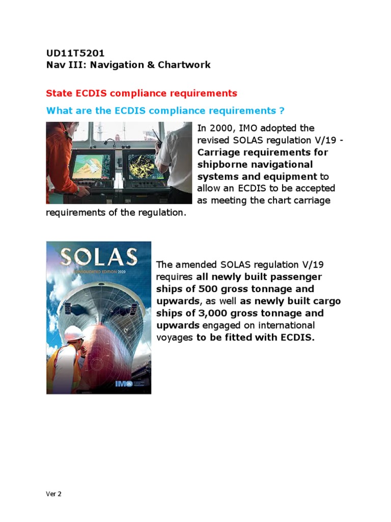Ud11t5201 Ecdis Unit 6 Ver-2 | PDF | Navigation