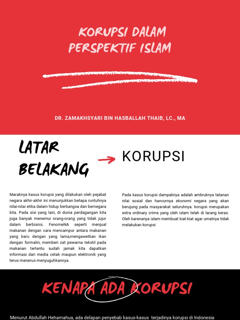 Korupsi Dalam Perspektif Islam | PDF