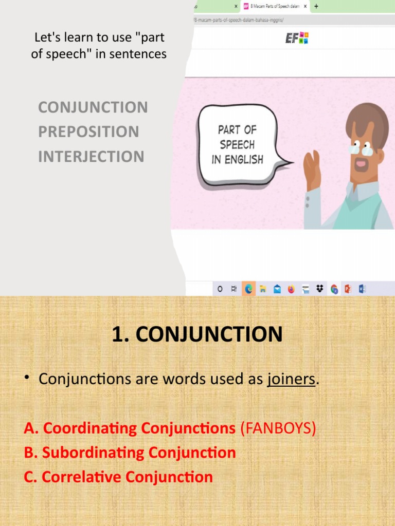 Conjunction Interjection Preposition Pdf