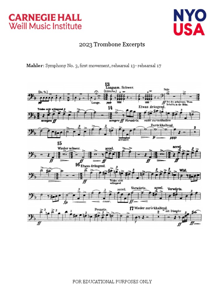Trombone Excerpts | PDF