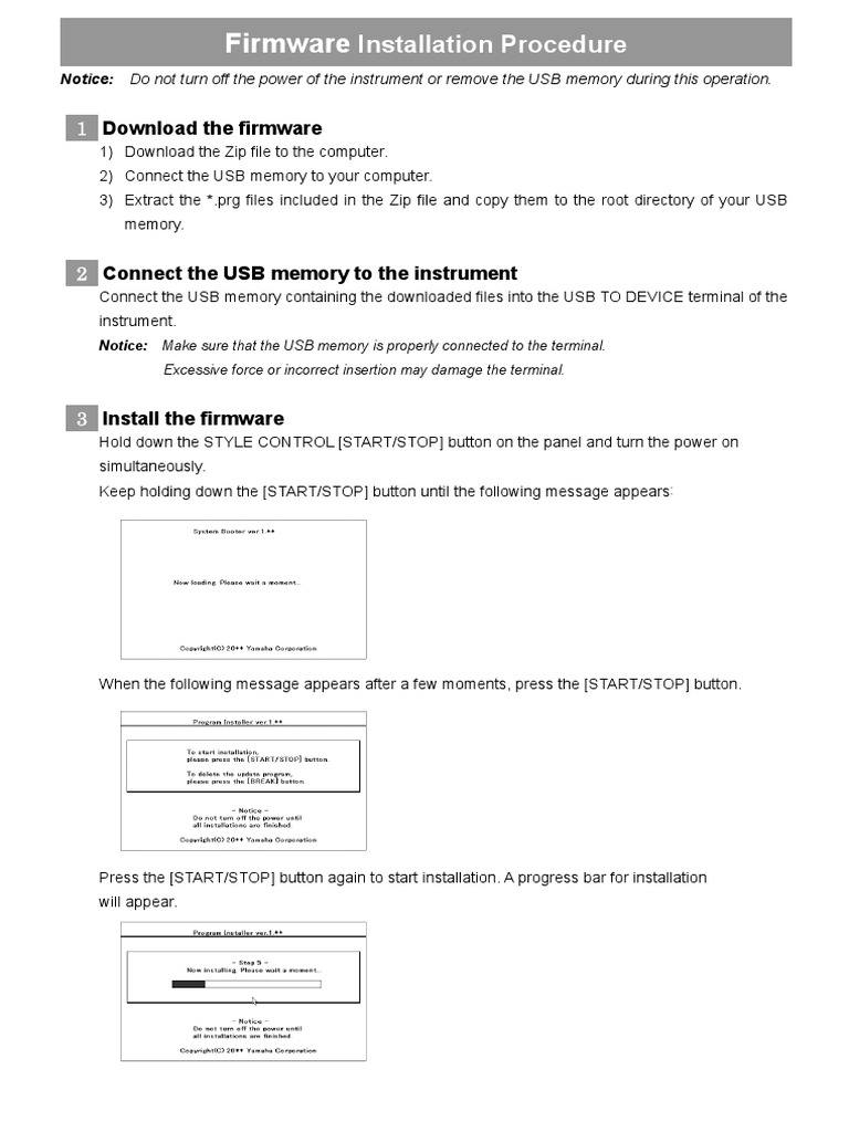 Firmware Installation EN | PDF | Usb | Usb Flash Drive