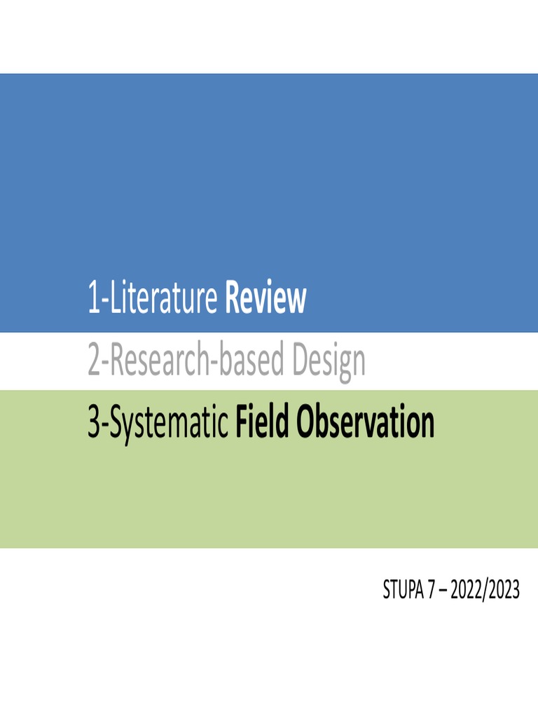 2022-03-Systematic Observation (Update 2022 09) | PDF | Prototype | Design