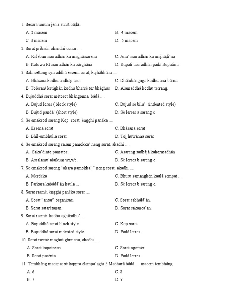 Pat BM Kelas Viii | PDF