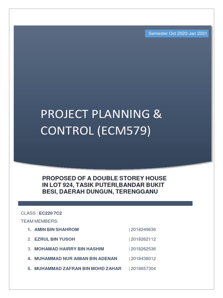 Project Planning & Control Report - 7C2 - Group2 | PDF | Project Management | Business