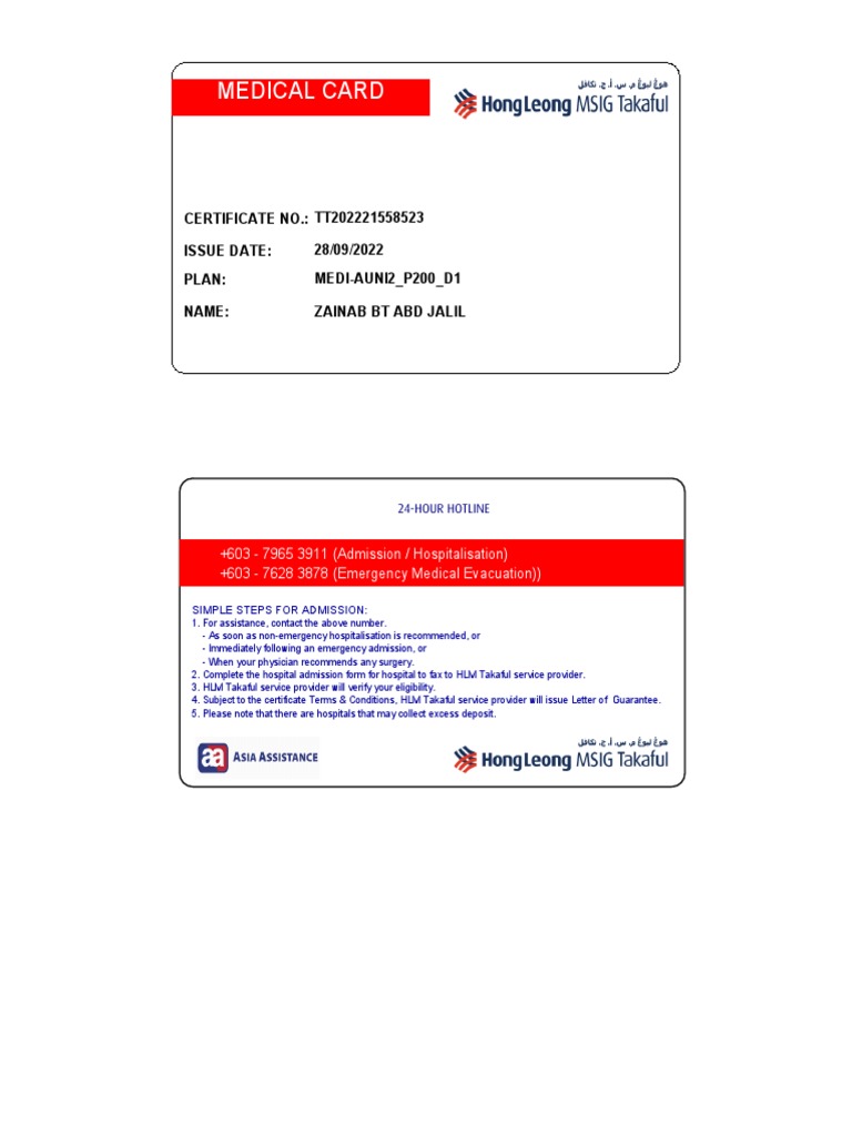 Universal Sompo Medical Admission Guide | PDF | Business | Law