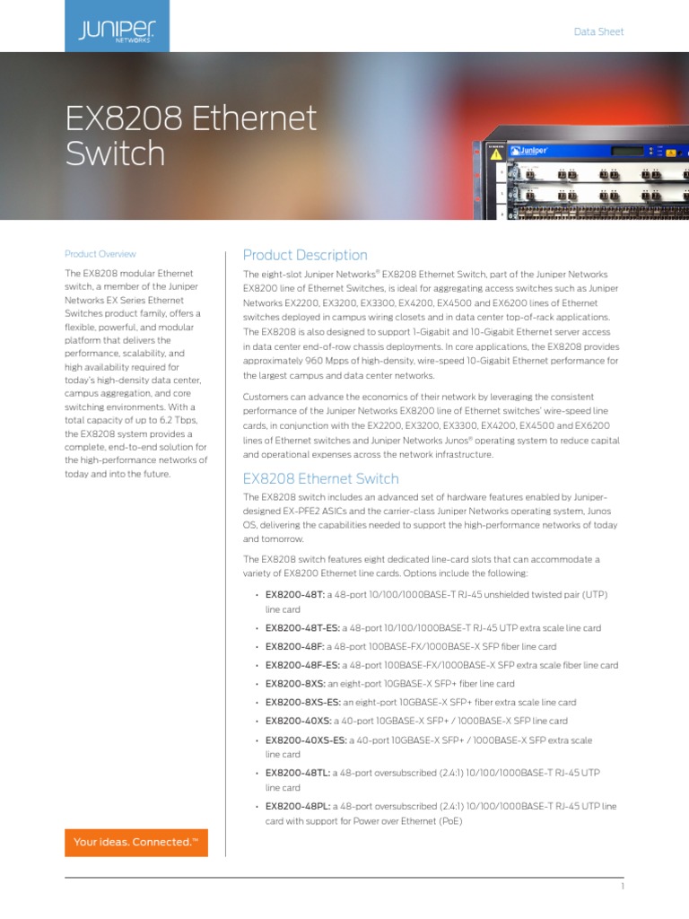 Ex8208 Ethernet Switch | PDF | I Pv6 | Network Switch