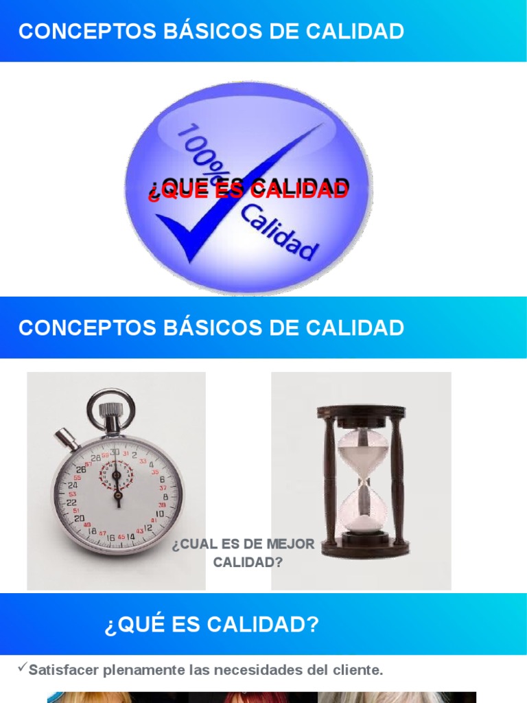 Conceptos básicos sobre calidad y mejora continua de procesos | PDF | Calidad (comercial ...