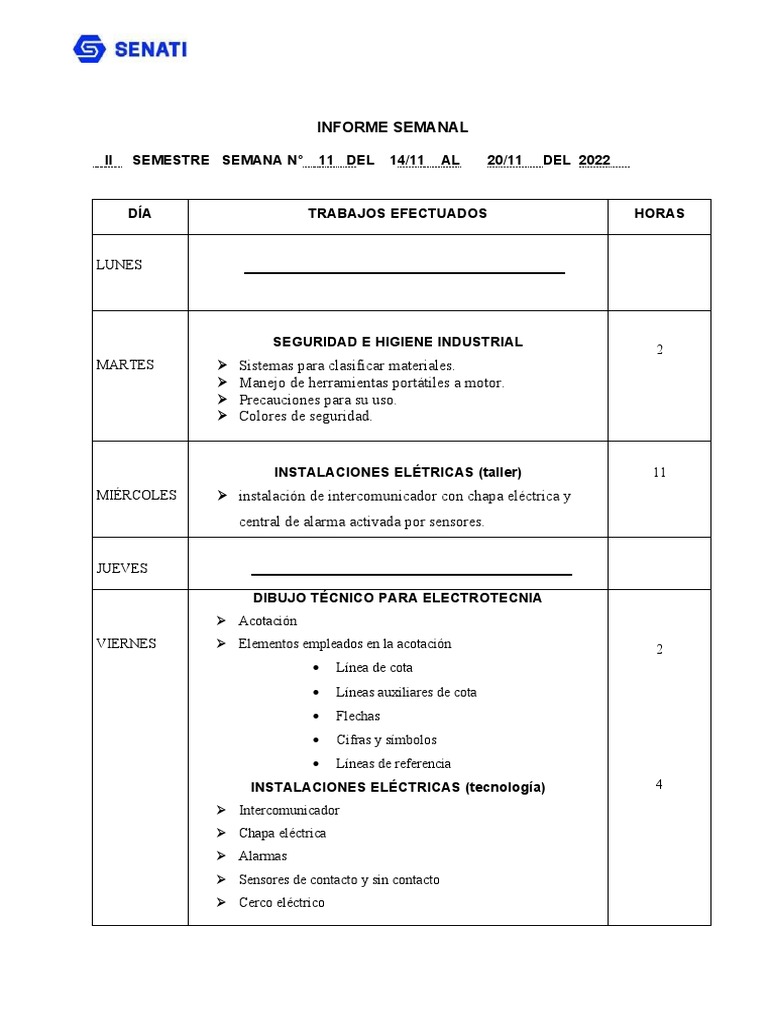 Cuaderno de Informes Semana 11 | PDF | Electricidad | Electrónica