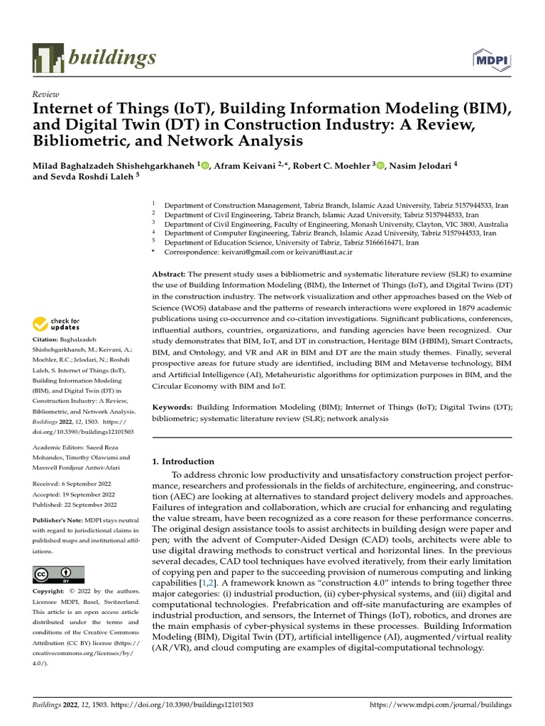 Buildings 12 01503 v2 | PDF | Building Information Modeling | Internet ...