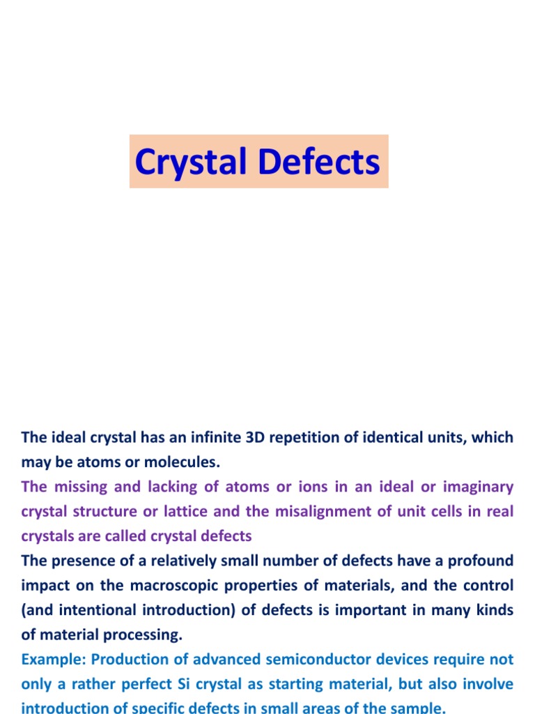 Crystal Defects | PDF | Dislocation | Crystallite
