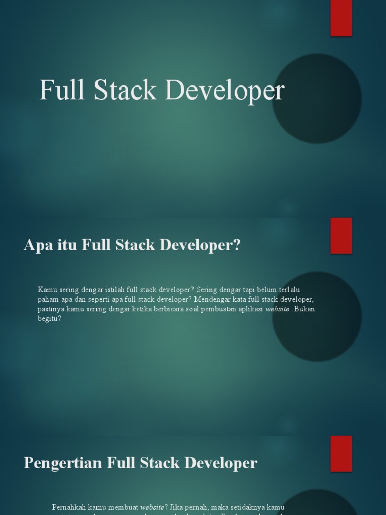 Full Stack Developer | PDF