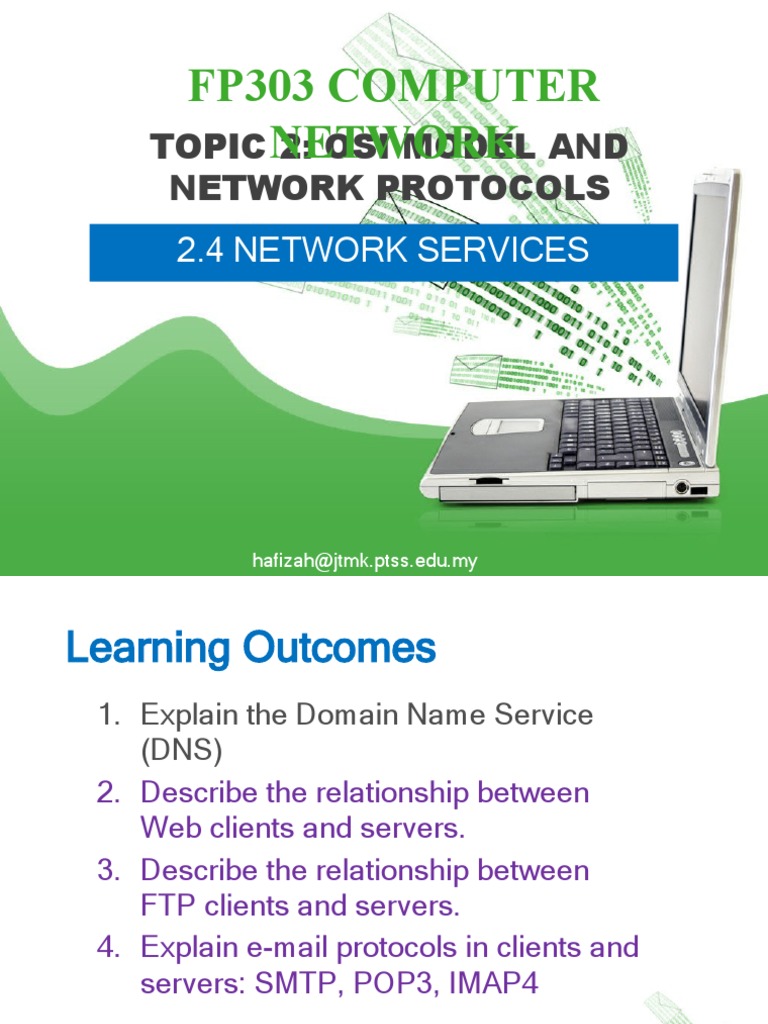 Topic 2.4 Network Services | PDF | Port (Computer Networking) | Email