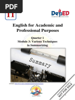 Eapp Quarter 1 Module 3 | PDF | Speed Reading