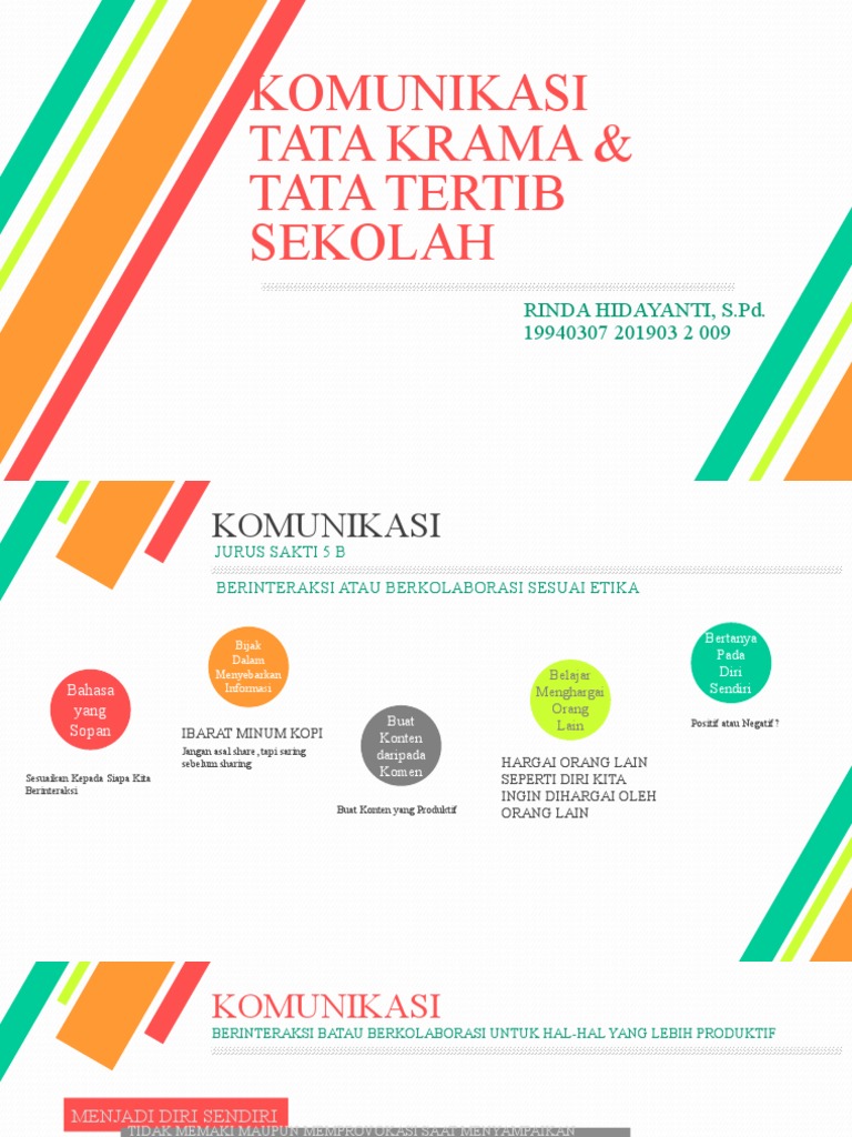 Komunikasi, Tata Krama, Dan Tata Tertib Sekolah | PDF Komunikasi, Tata Krama, Dan Tata Tertib Sekolah | PDF