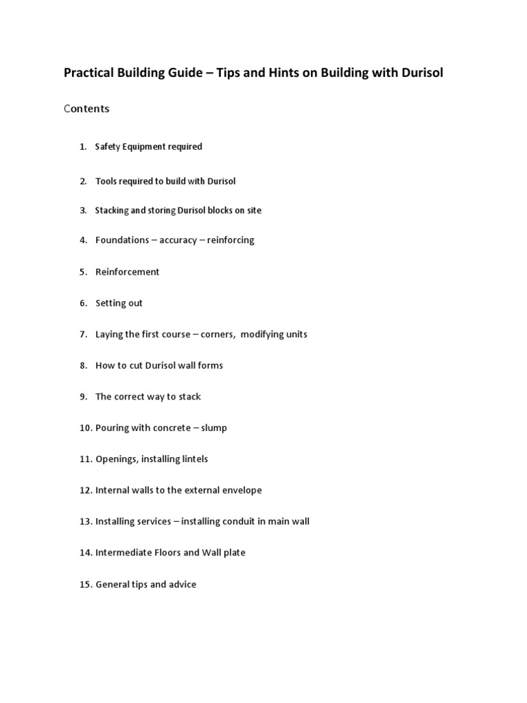 Practical Building Guide | PDF | Concrete | Foundation (Engineering)