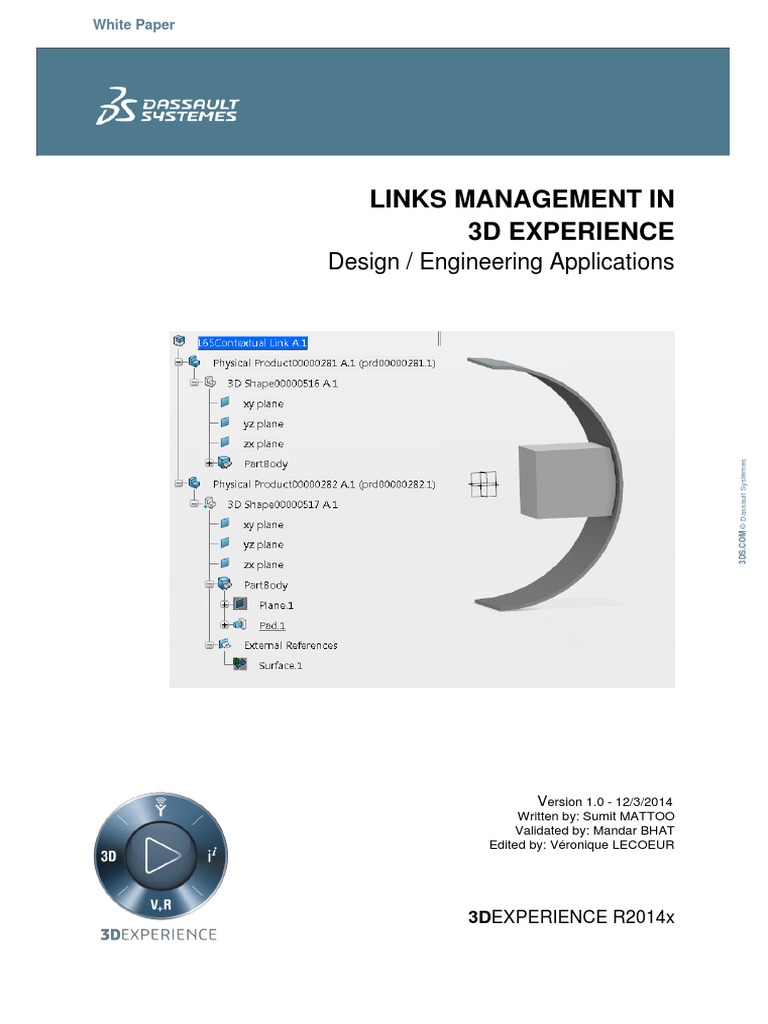 DS - WhitePapers - Links Management in 3DEXPERIENCE DesignEngineering Apps | Download Free PDF ...