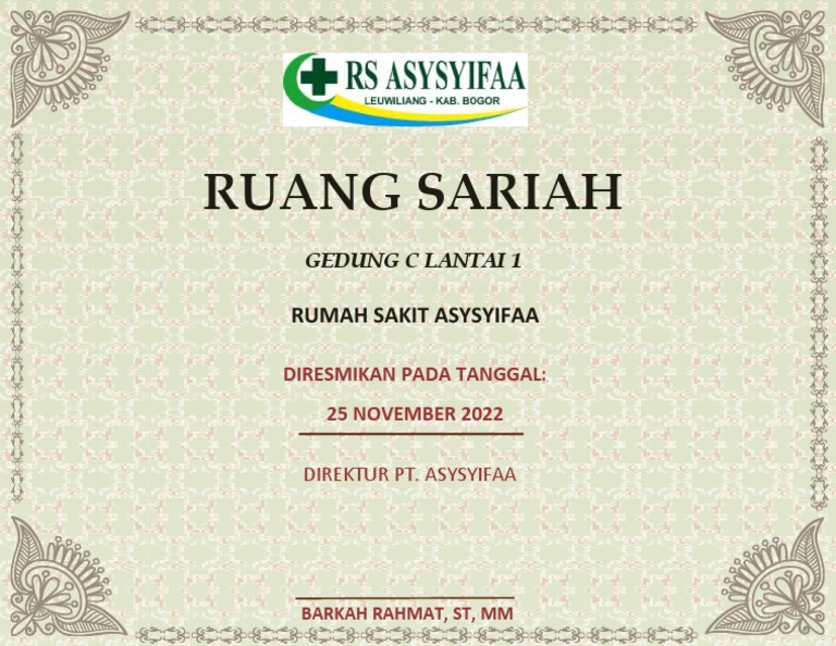 Plakat Peresmian Gedung | PDF