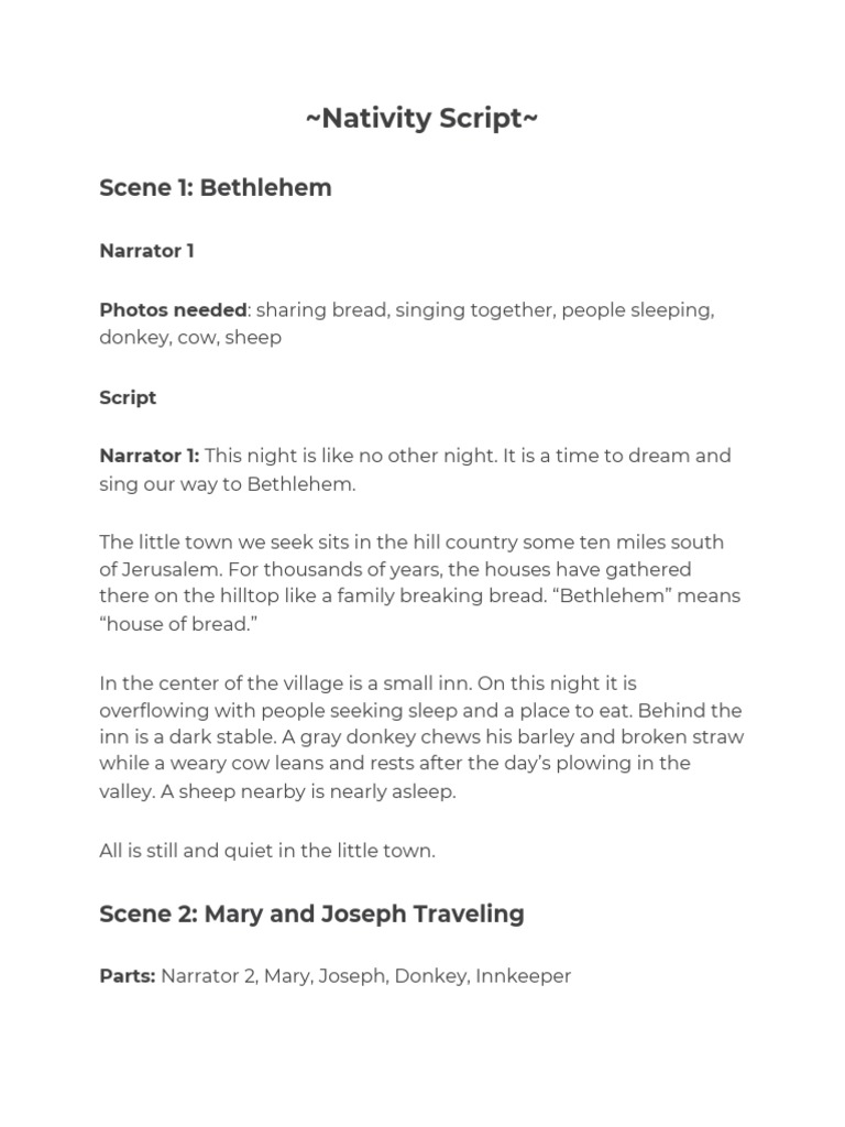 2020 06 10 Nativity Script | PDF | Biblical Magi | Jesus