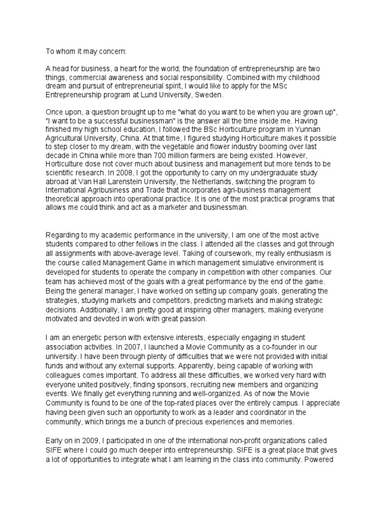 Sample Moti | PDF | Entrepreneurship | Business