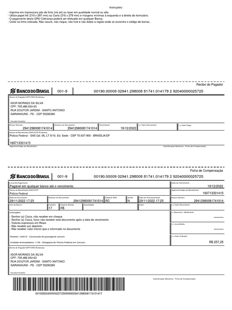 Boleto Gru | PDF | Bancos | Dinheiro
