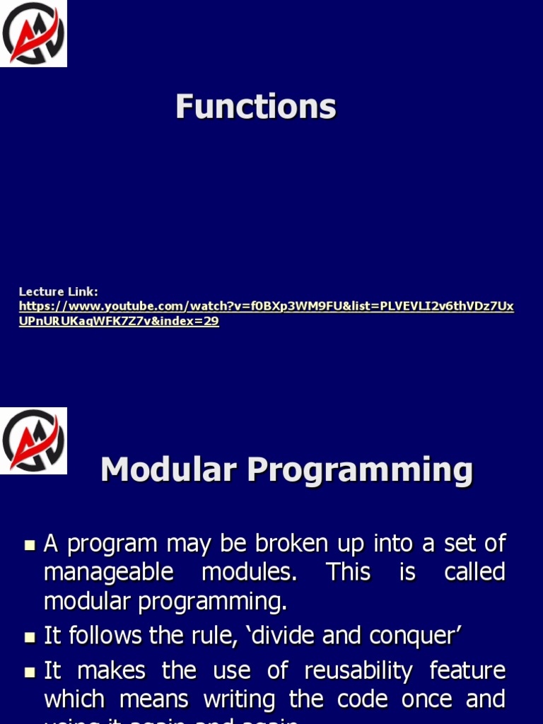 Week 09 Pdf Subroutine Parameter Computer Programming 