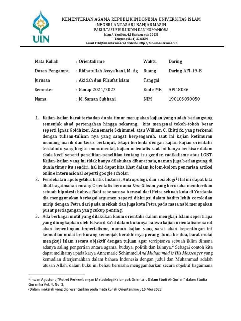 Contoh Pembuatan Riview Jurnal KKN UIN Antasari | PDF