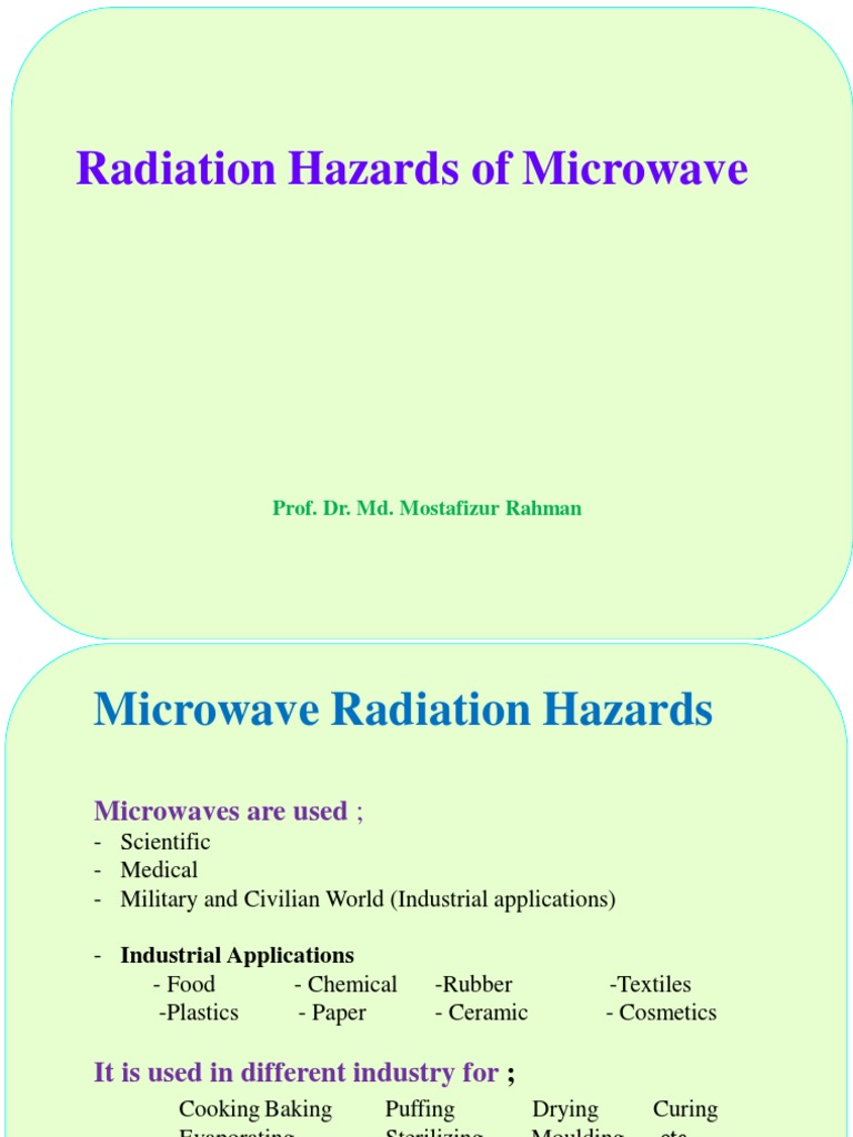 Microwave Radiation Hazards and Protection | PDF | Electromagnetic ...