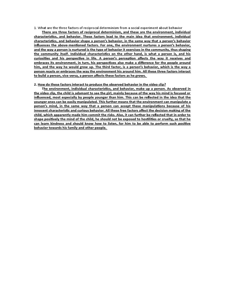Reciprocal Determinism Pdf