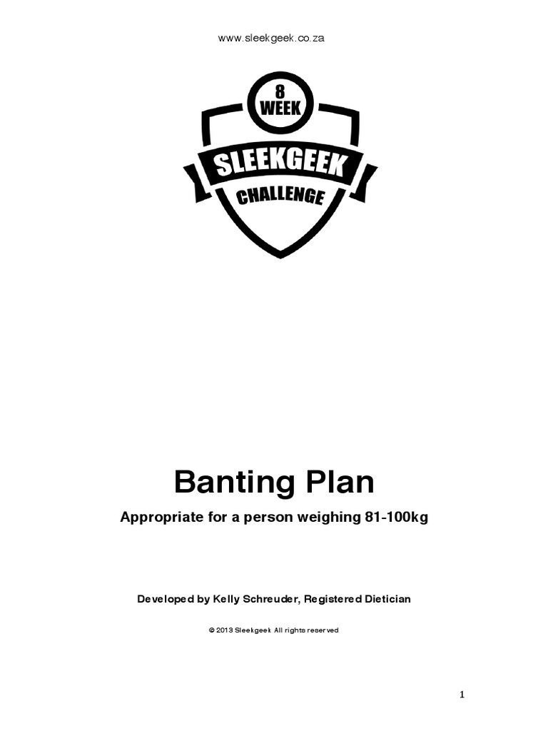 Banting Plan 3 | PDF | Vegetables | Foods