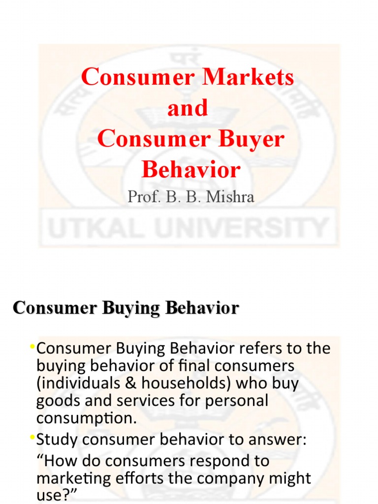 Consumer Buyer Behaviour 1 | PDF | Consumer Behaviour | Behavior