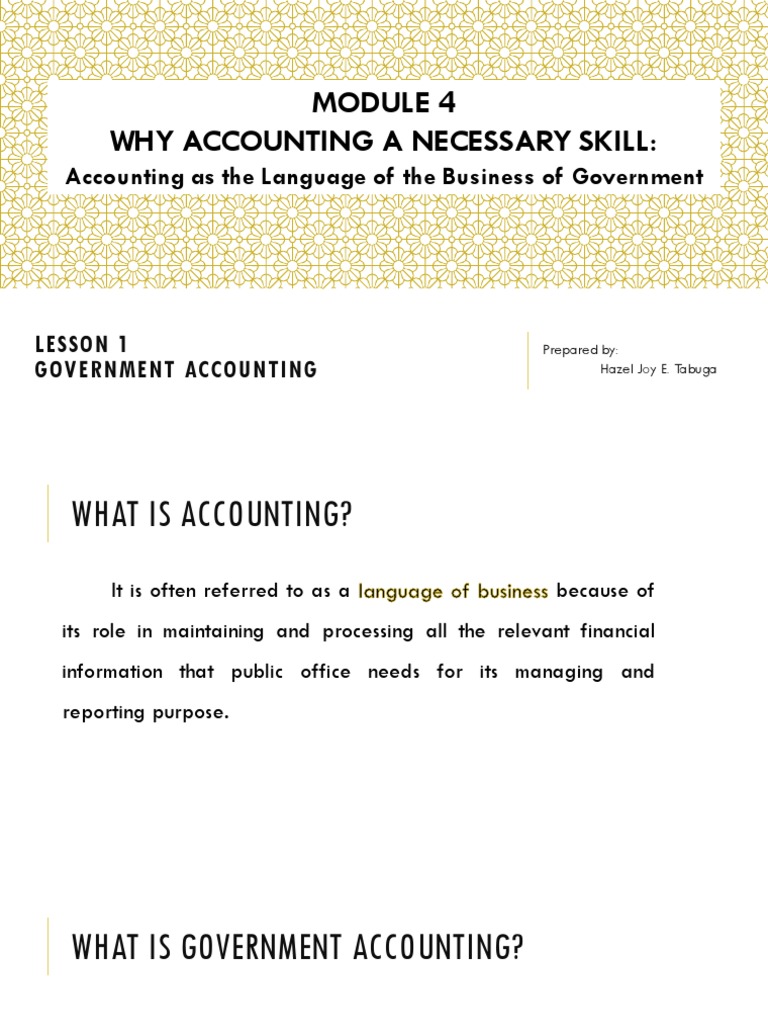 Module 4 - Government Accounting | PDF | Accounting | Economies
