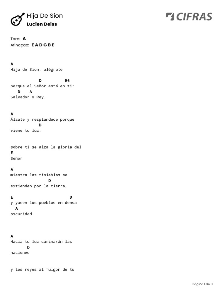 Hija de Sion Alegrate | PDF