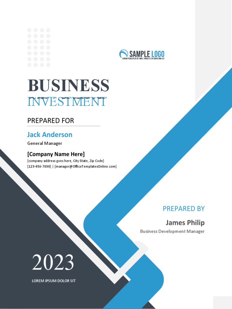 Business Startup Investment Proposal Template | PDF | Tullii