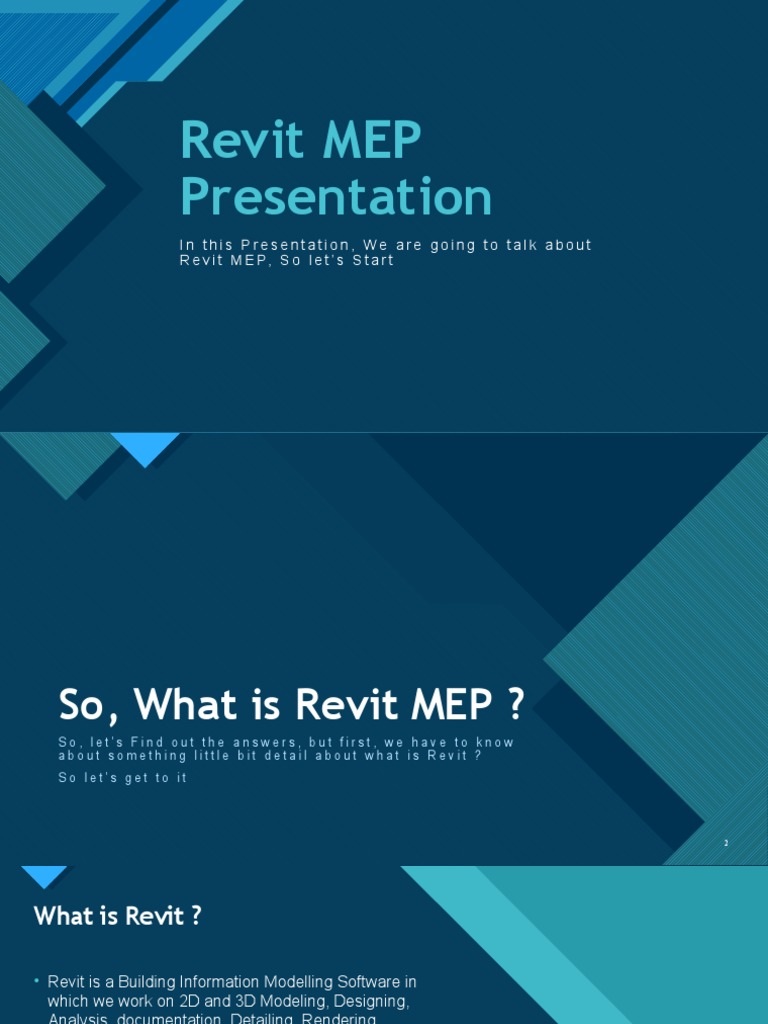 Revit MEP Presentation | PDF | Autodesk Revit | Duct (Flow)