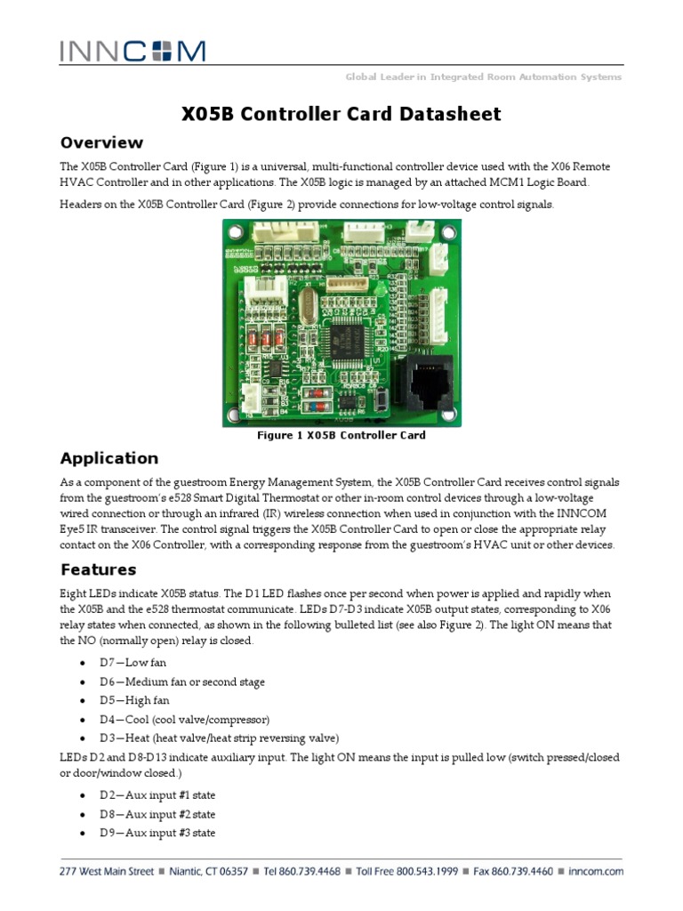 X05B Datasheet | Download Free PDF | Thermostat | Relay